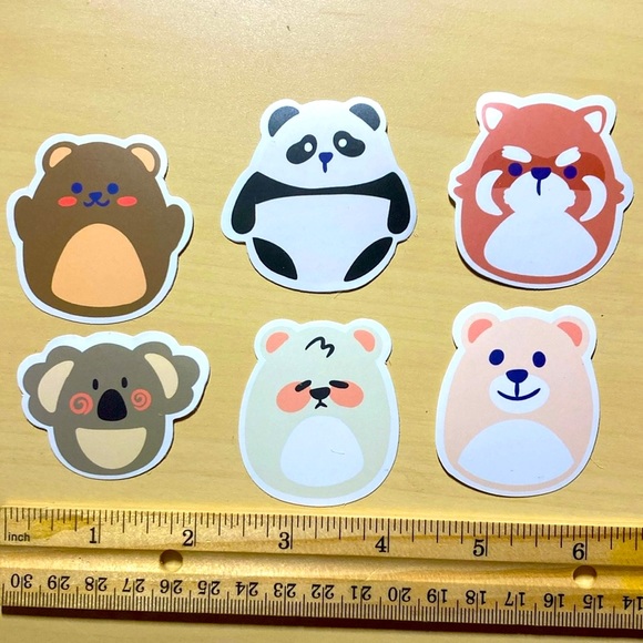 Design | 6 Squishy Stickers Bears Waterproof | Poshmark